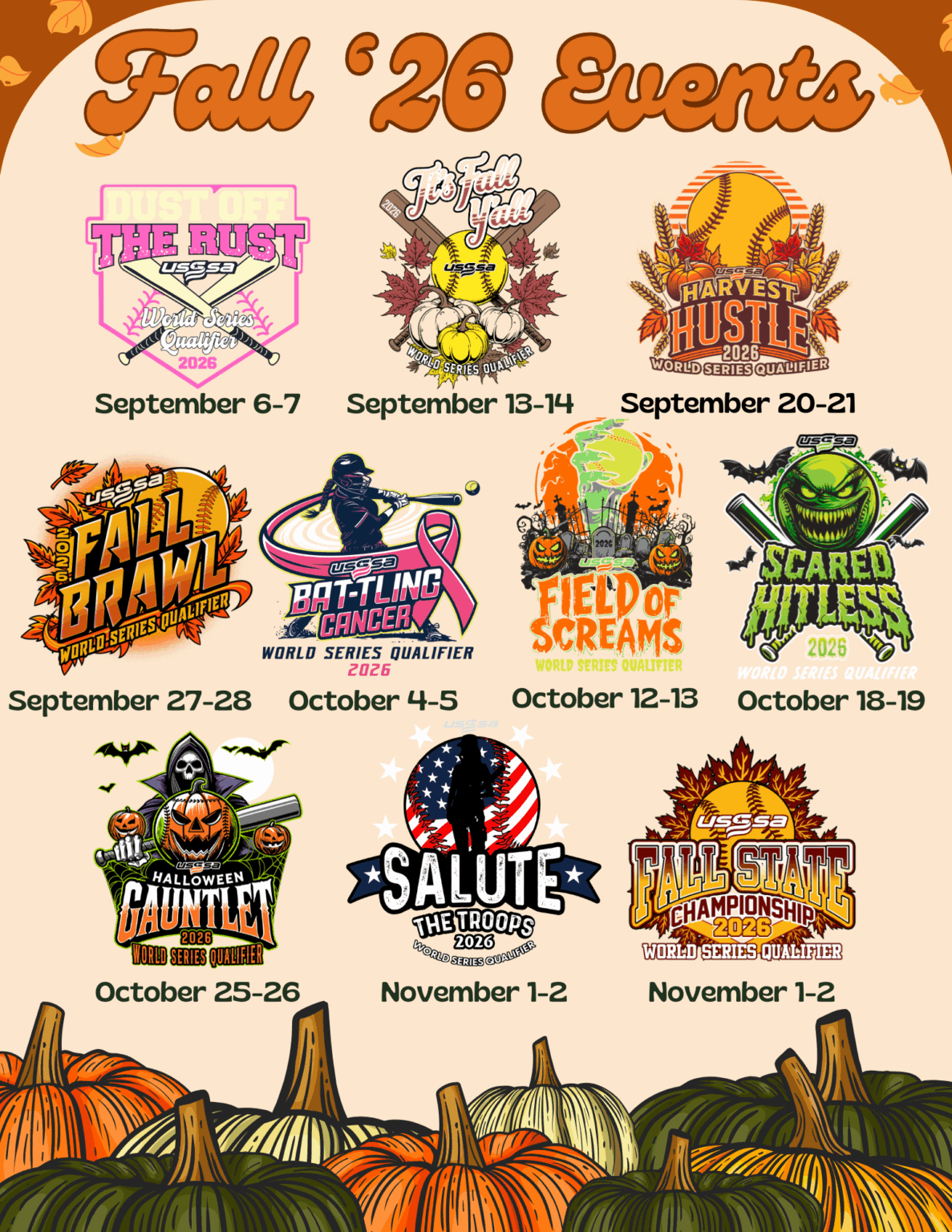 2026 EVENTS NOW LIVE! – Pennsylvania Fastpitch – USSSA