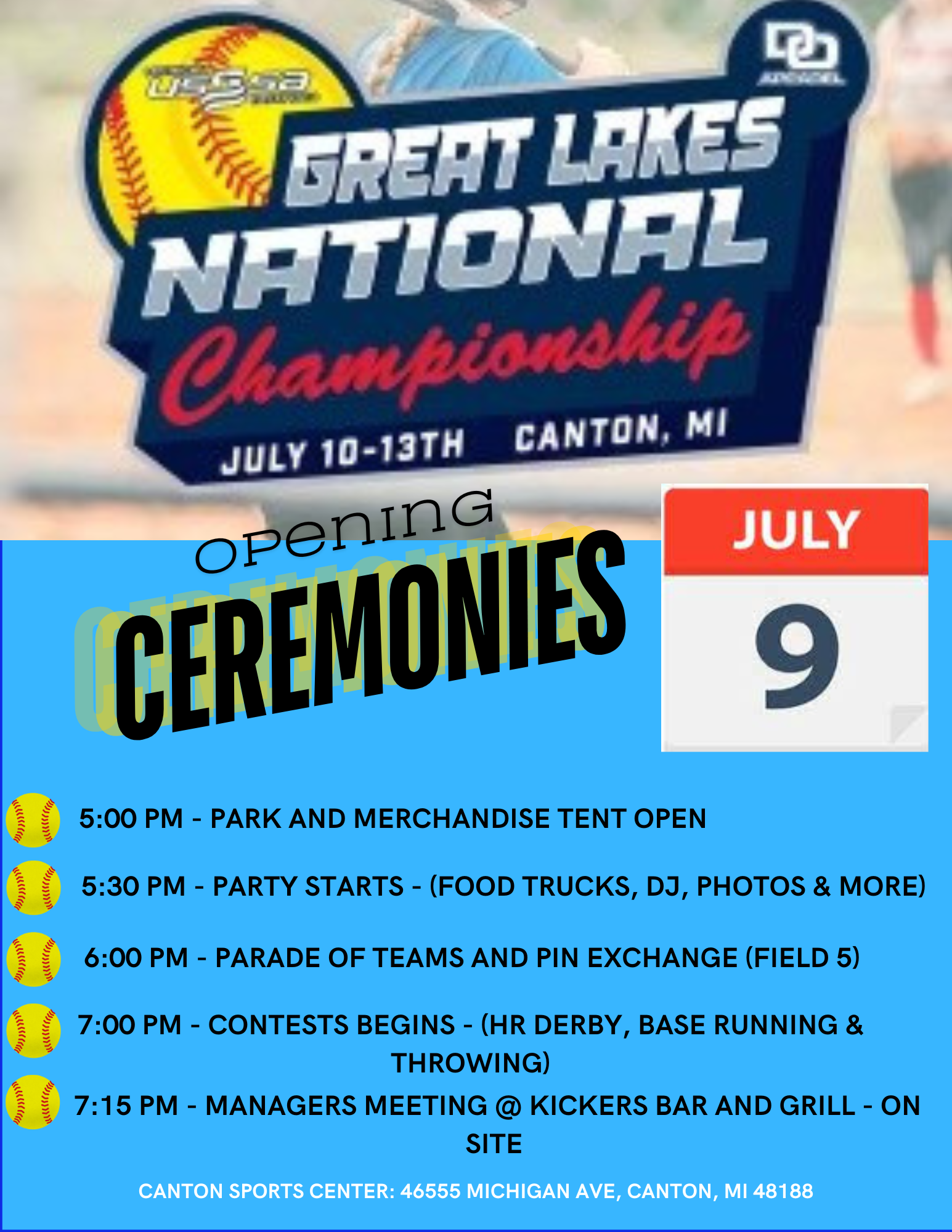 USSSA Great Lakes National Championship (2025) - Canton Township, MI - USSSA Michigan Fast Pitch