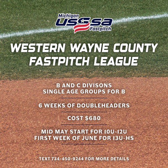 Western Wayne County USSSA Fastpitch League (2025) - Various Locations ...