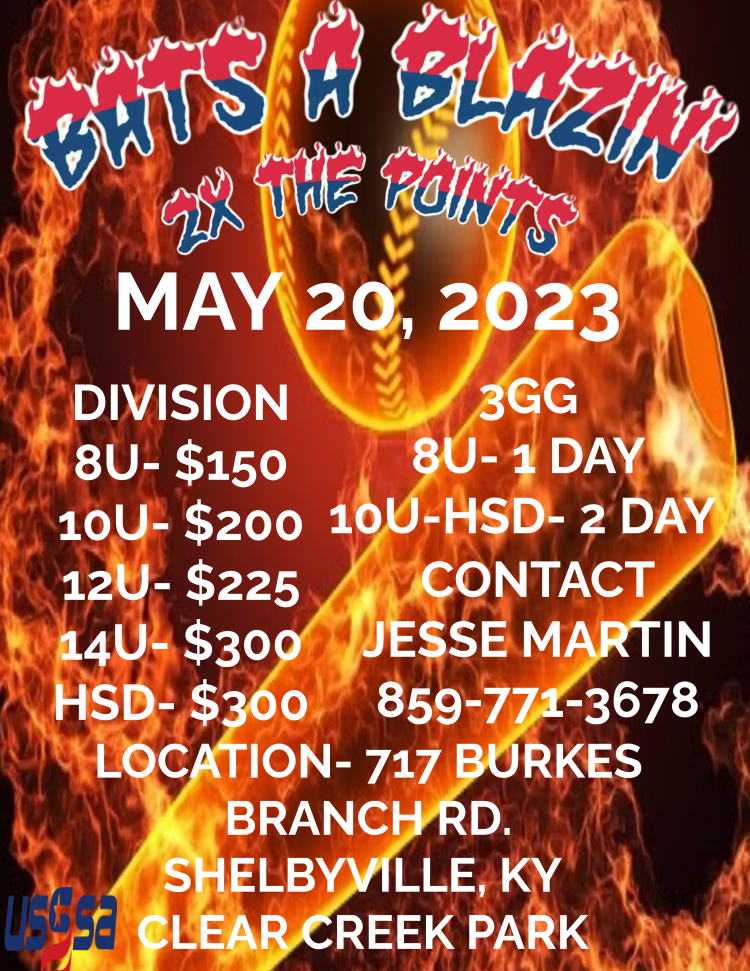 Bats A Blazin” (2023) - Shelbyville, KY - USSSA Kentucky Fast Pitch