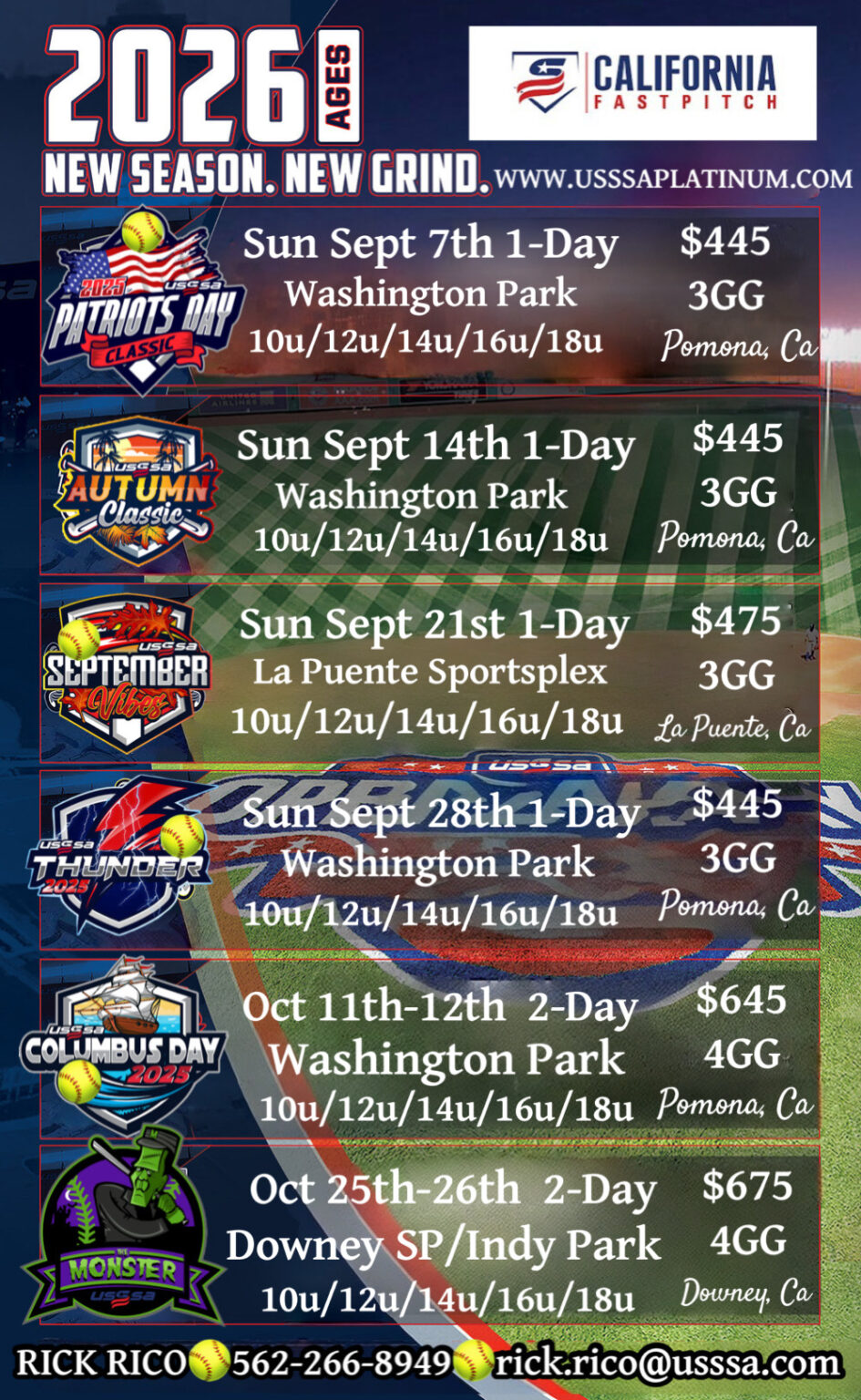 USSSA Autumn Classic (2025) - Pomona, CA - USSSA California Fast Pitch