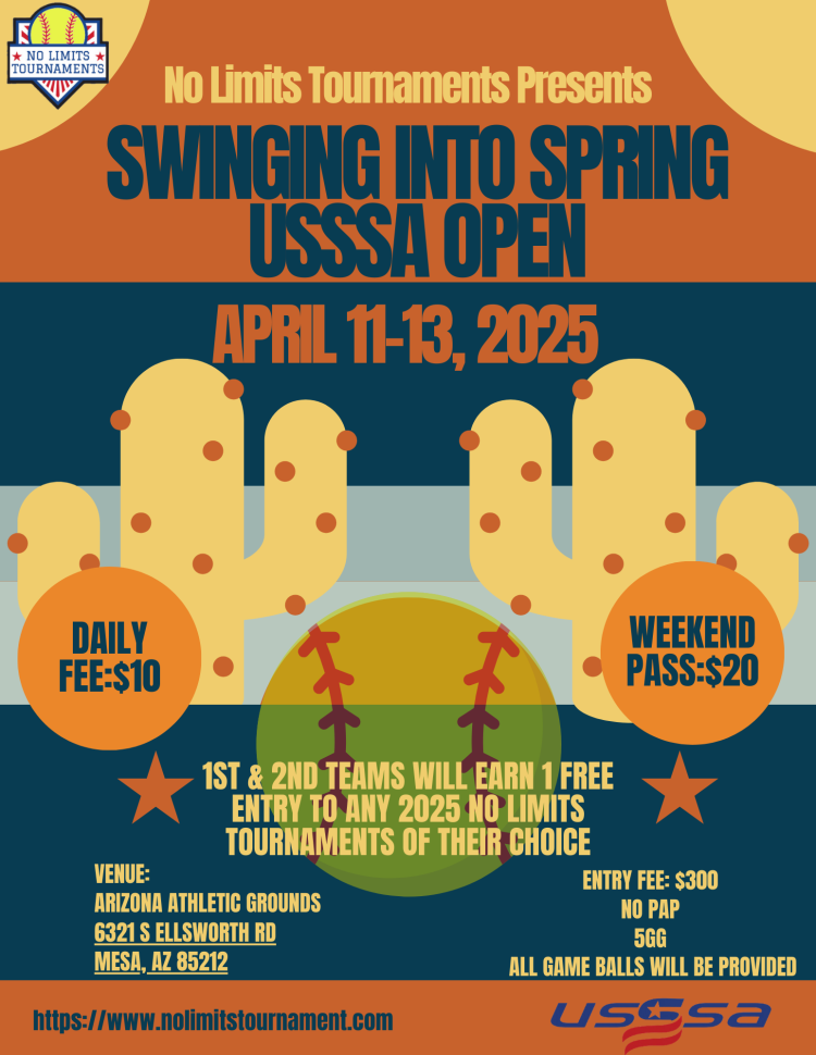 No Limits Tournaments Swinging into Spring (2025) - Mesa, AZ - USSSA ...