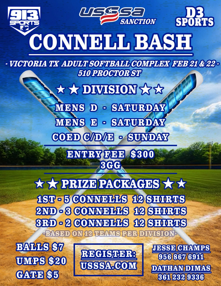 Connell Bash (2026) - Victoria, TX - USSSA Texas Slowpitch USSSA /GSL