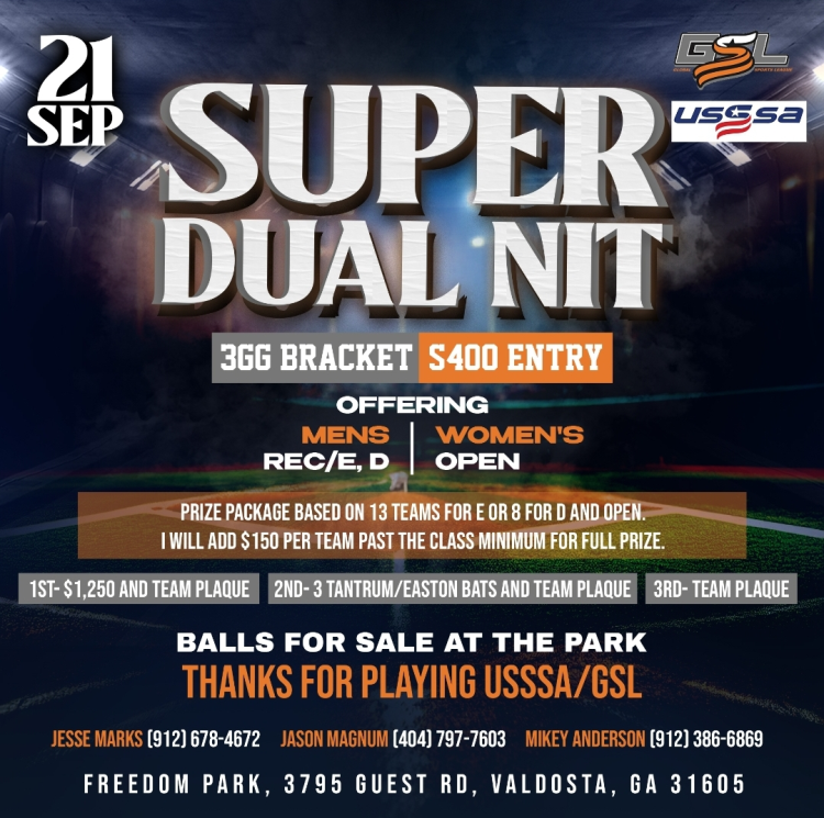 Super Dual NIT (2024) - Valdosta, GA - USSSA Georgia Slowpitch USSSA /GSL