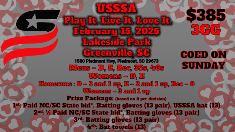 USSSA Play It. Live It. Love It. (2025) - Greenville, SC - USSSA South ...