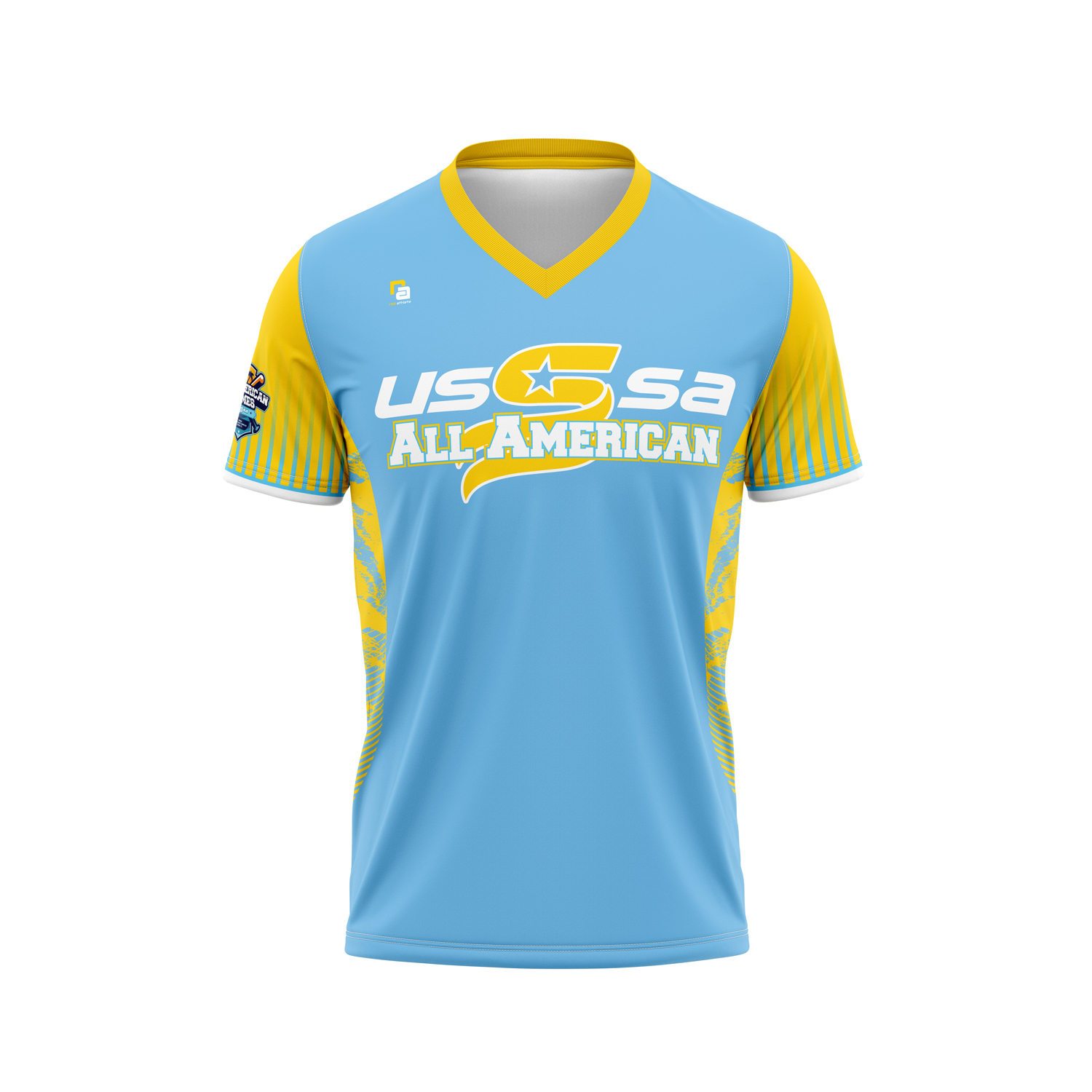3D_USSSA_AAG_Fastpitch_2025_GameJerseysCrewSS_Home_Yellow_GreatLakes_vNeck_Front_1 – Florida ...
