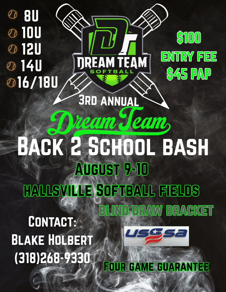 Back 2 School Bash – Blind Draw – 4GG (2025) - East Texas Area, TX - USSSA Texas Fast Pitch