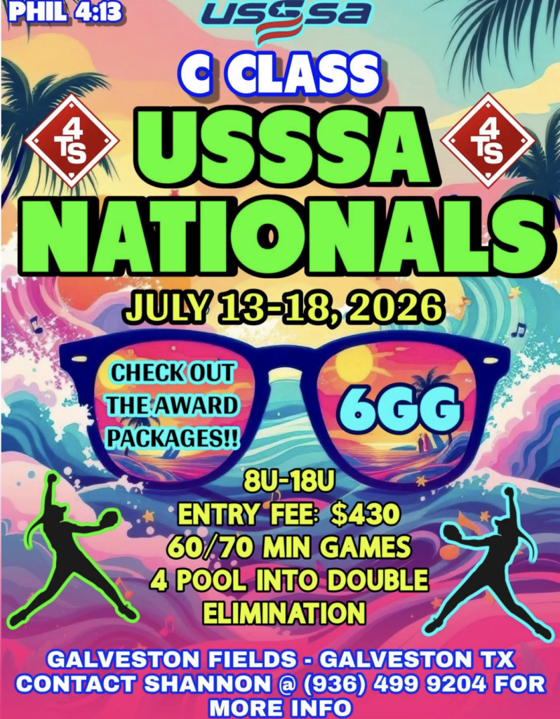 C Class USSSA Nationals~6GG (2026) - Galveston, TX - USSSA Texas Fastpitch